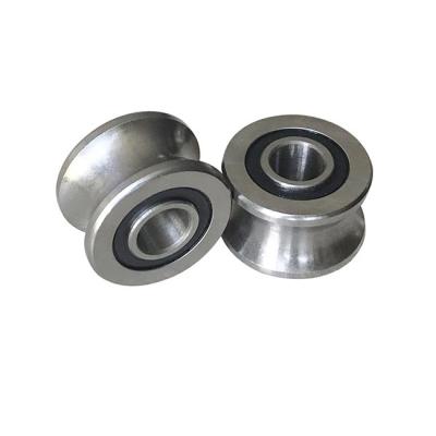 China U Groove SG25-2RS Linear Guide Roller Bearing SG25 for Textile Machinery 8x30x14mm for sale