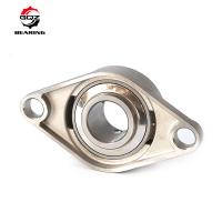 China SSUCF205 Stainless Steel 2 Bolt Oval Flange Pillow Block Bearing 25mm Bore For Food Marine Agricultural Machinery GQZ Wholesale for sale