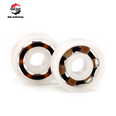 China Polyeurethane Ball Bearing POM 6001 Plastic Bearing 6001 P6001 Deep groove Ball Bearing with Glass Ball 12*28*8mm for sale