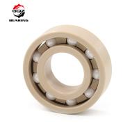 China 6205 Plastic Bearing PEEK Races Retaine with ZrO2 Balls Deep Groove Ball Bearings 25x52x15 mm for sale