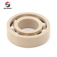 China 6205 Plastic Bearing PEEK Races Retaine with ZrO2 Balls Deep Groove Ball Bearings 25x52x15 mm for sale