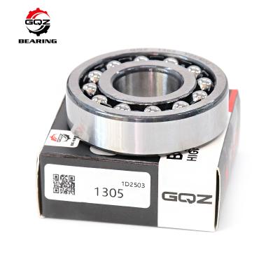 China Double Row Stainless Steel S1305 1305 Self-aligning Ball Bearing Without Seal bearings 25x62x17mm for sale