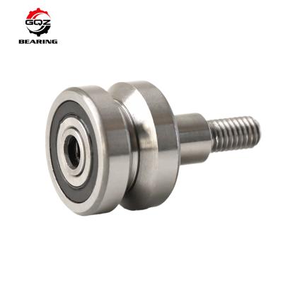China FR22 V Groove Eccentric Guide Roller Bearing 9x22x37mm with Chrome Steel Construction for Precision Eccentric Adjustment for sale