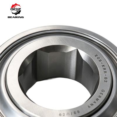 China GQZ UEL206-104 D1W3 Eccentric Lock Spherical Insert Bearing, D1W3 Dual Grease Hole Dustproof Bearing For Farm Machinery And Belt Conveyors for sale