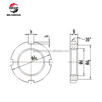 China China Brand KM12 Lock Nut 60x80x11mm Steel Locking Nut M60x2 Durable Steel Material for sale