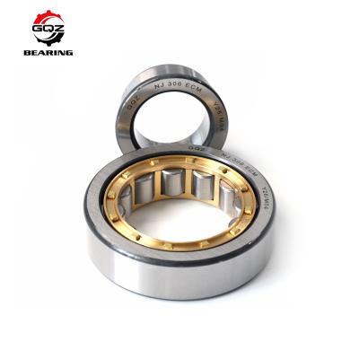 China GQZ NJ212EM Single Row Cylindrical Roller Bearing Brass Cage High Radial Load Replacement Bearing for Gearbox Industrial Transmission Machinery for sale