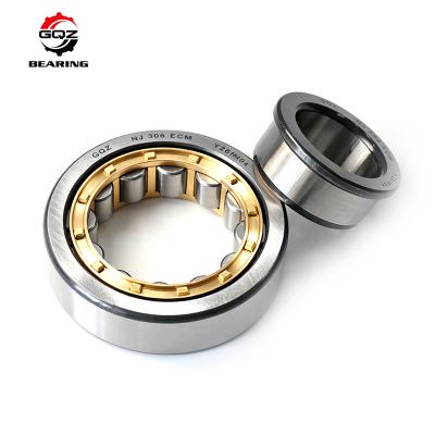 China NJ306 ECM C3 Cylindrical Roller Bearing 30x72x19mm with Brass Cage Higher Radial Clearance for sale