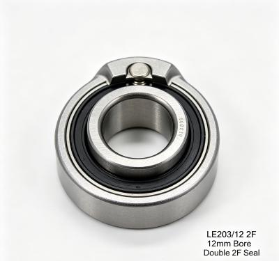 China LE203/12 2F Eccentric Lock Collar Outer Spherical Insert Ball Bearing for sale