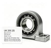 China UK205 2S Double Rubber Sealed Spherical Insert Bearing With Adapter Sleeve for sale