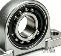 China UK205 2S Double Rubber Sealed Spherical Insert Bearing With Adapter Sleeve for sale