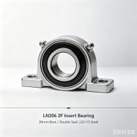 China LN206 2F Double Seal Insert Ball Bearing 30mm Bore for sale