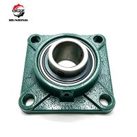 China UCF207 Square Flange Pillow Block Bearing 35mm Bore Cast Iron Housing Mounted Unit for Rotary Tiller Harvester for sale