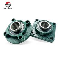 China UCF207 Square Flange Pillow Block Bearing 35mm Bore Cast Iron Housing Mounted Unit for Rotary Tiller Harvester for sale
