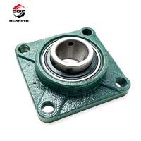 China GQZ UFL004 Two Bolt Oval Flange Bearing Unit 20mm Bore Set Screw Lock Self-Aligning Insert Bearing Assembly for sale