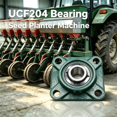 China UCF204 Square Flange Pillow Block Bearing 20mm Bore Cast Iron Housing Mounted Unit for Disc Harrow Tiller for sale