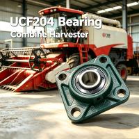 China UCF204 Square Flange Pillow Block Bearing 20mm Bore Cast Iron Housing Mounted Unit for Disc Harrow Tiller for sale