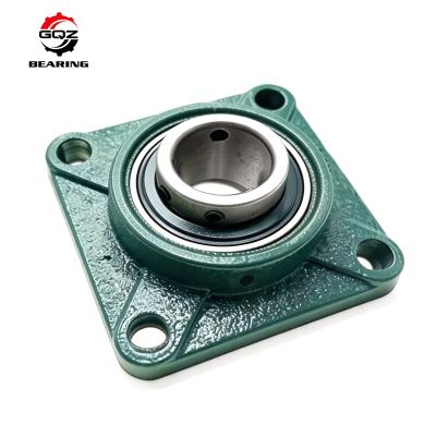 China UCFC217 Round 4 Bolt Flange Bearing Unit 85mm Bore UC217 Set Screw Lock Cast Iron Mounted Bearing for sale