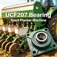 China UCF207 Square Flange Pillow Block Bearing 35mm Bore Cast Iron Housing Mounted Unit for Rotary Tiller Harvester for sale