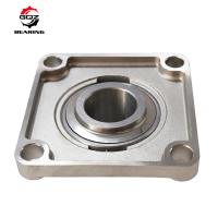 China LSF210 2F Square 4-Bolt Flange Bearing Unit, Double Set Screws, Double 2F Flinger-Rubber Anti-Mud Seals for sale