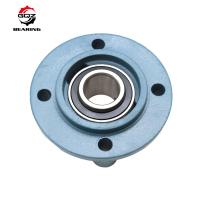 China UYF207 2S Square 4-Bolt Flange Bearing Unit, Eccentric Collar Lock, Double 2S Rubber Dust Seals for sale