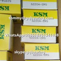 China Japan Origin KSM 62204-2RS Rubber Sealed Deep Groove Ball Bearing 20 x 47 x 18 mm for sale