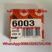 China Gcr15 Steel made Korea Made Open type FAG 6003 Deep Groove Ball Bearing for sale