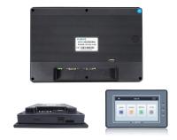 China CE Black 7 Inch HMI Touch Screen With 232 422 485 USB Ethernet U Disk Interface for sale