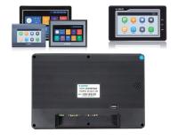 China CE Black 7 Inch HMI Touch Screen With 232 422 485 USB Ethernet U Disk Interface for sale