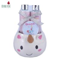 China Unicorn Bath Gift Set with 60ml Shower Gel & Body Lotion, 10ml Body Scrub, 20g Body Mop - 16x11x15.5cm Body Care Package for sale