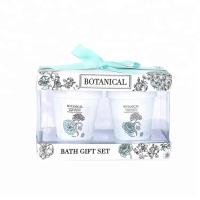 China OEM Natural Spa Gift Set with 200ml Body Lotion and Scrub in 20.8x11x12.6cm PVC Packaging for sale