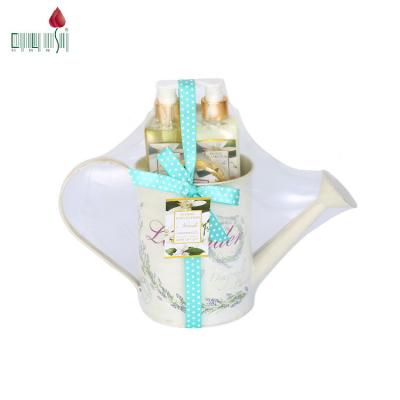 China Luxury 9 Piece Bath Body Gift Set Home Spa Basket Aromatherapy Coconut Vanilla 210ml for sale