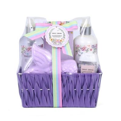 China Natural Purple Beauty Bath Spa Gift Set - 7-Piece Cleansing & Moisturizing Collection for Body Care for sale
