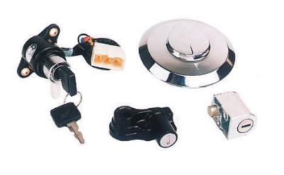 China Motorcycle Lock Set CB125T Aluminium Alloy 50000 Cycles Durable Electrical Components for sale