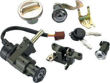 China Motorcycle Electrical Components Lock Set QJ100T 50000 Cycles Zinc Alloy for sale