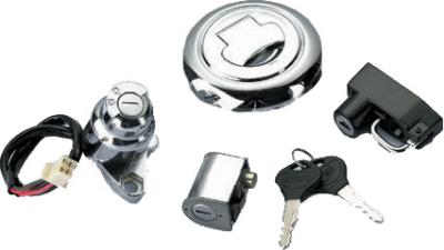China Motorcycle Electrical Components Lock Set QJ150 50000 Cycles Durable Zinc Alloy for sale