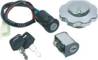 China Motorcycle Electrical Components Lock Set ZJ125 50000 Cycles Durable Key for sale