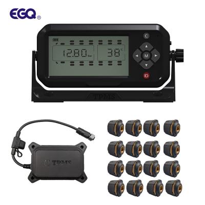China 16 wheels external sensor, repeater, receiver tire pressure monitoring system for sale