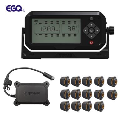 China 14 wheels external sensor, repeater, receiver tire pressure monitoring system for sale