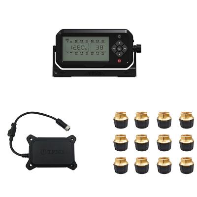 China 12 wheel OTR external sensors, repeaters, receivers tire pressure monitoring system for sale