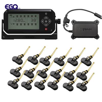 China RS232 output Trailer TPMS System with 18 Wheel Valve Stem Sensor for sale