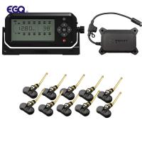 China 10 Wheel Valve Stem Sensor Tire Pressure Monitoring System 433.92 MHz LCD Segment Display for sale