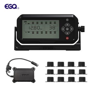 China 345mAh Battery Truck TPMS For 12 Wheeels Tire Pressure Monitoring System for sale