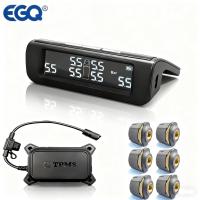 China Six-wheel Motorhome Trailer Solar-powered Tire Pressure System Display External Sensor for sale
