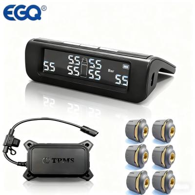 China Six-wheel Motorhome Trailer Solar-powered Tire Pressure System Display External Sensor for sale