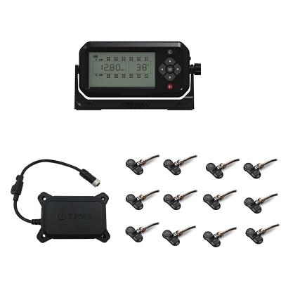 China 12 Wheel Truck Tire Pressure Monitoring System TPMS Bundled Sensors 433.92MHz 12mA 203 Psi for sale
