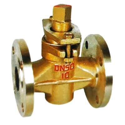 China Water 2 Way Plug Valve DN200 Brass Flanged Plug Valve ISO 45001 for sale