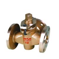 China DN100 Flanged Brass Plug Valve 3 Way Plug Valve Straight Through for sale