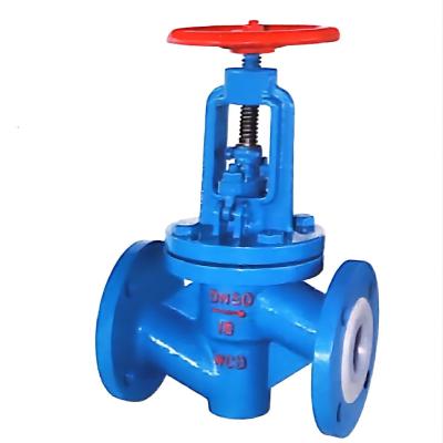 China Fluorine Lined 2 In Gate Valve Carbon Steel Stop Valve Weak Acid Base Medium for sale