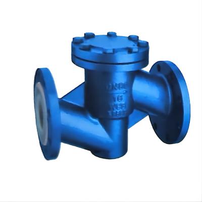 China Fluorine Lined Lift Check Valve Cast Steel Piston Check Valve DN300 for sale