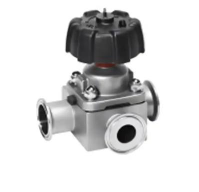 China 1.5 Inch Sanitary Diaphragm Valve Ferrule Cast Iron Diaphragm Valve Manual Handle for sale
